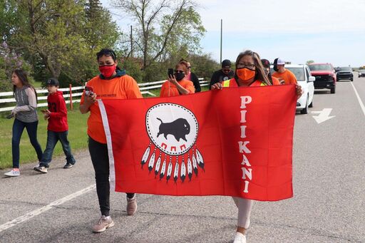 In photos: A memorial walk on the Piikani Nation | The Sprawl